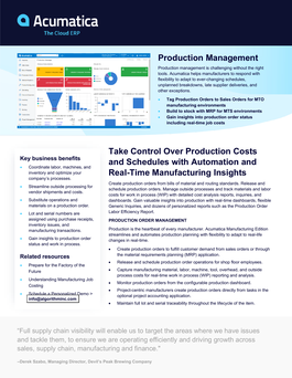 Datasheet Production Mgmt. MFG Edition